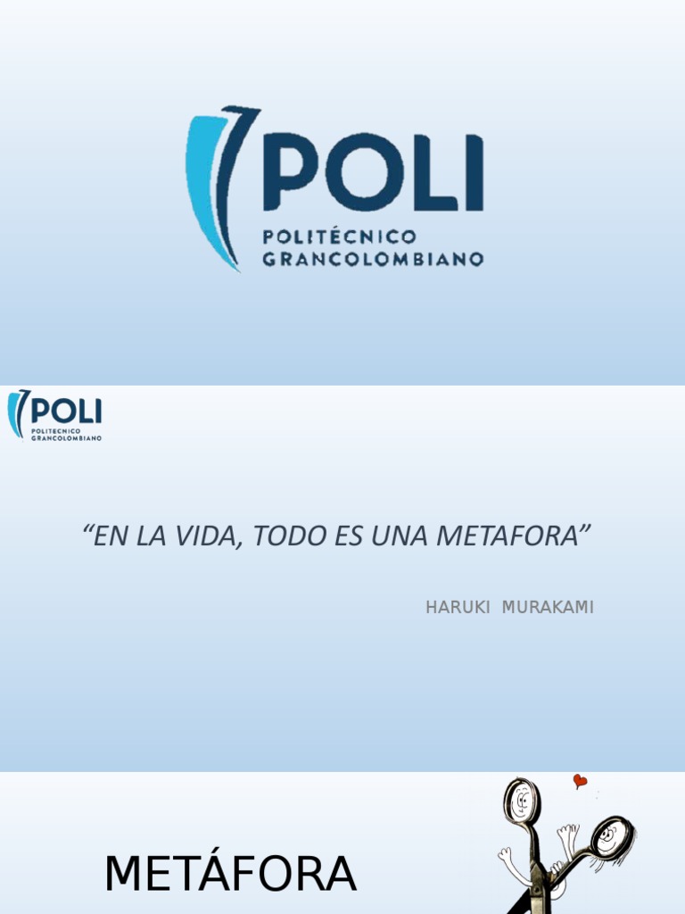 Metáforas en la vida: tipos y ejemplos | PDF | Metáfora | Semiótica