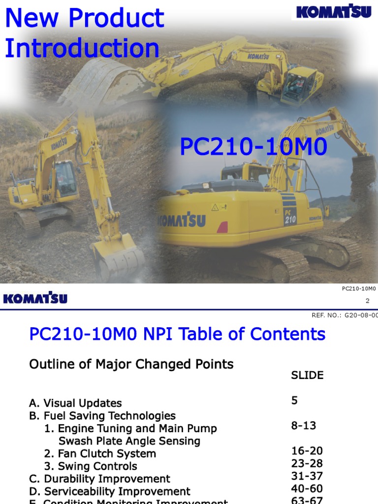 PC210-10M0 Product Overview and Updates | PDF | Valve | Clutch