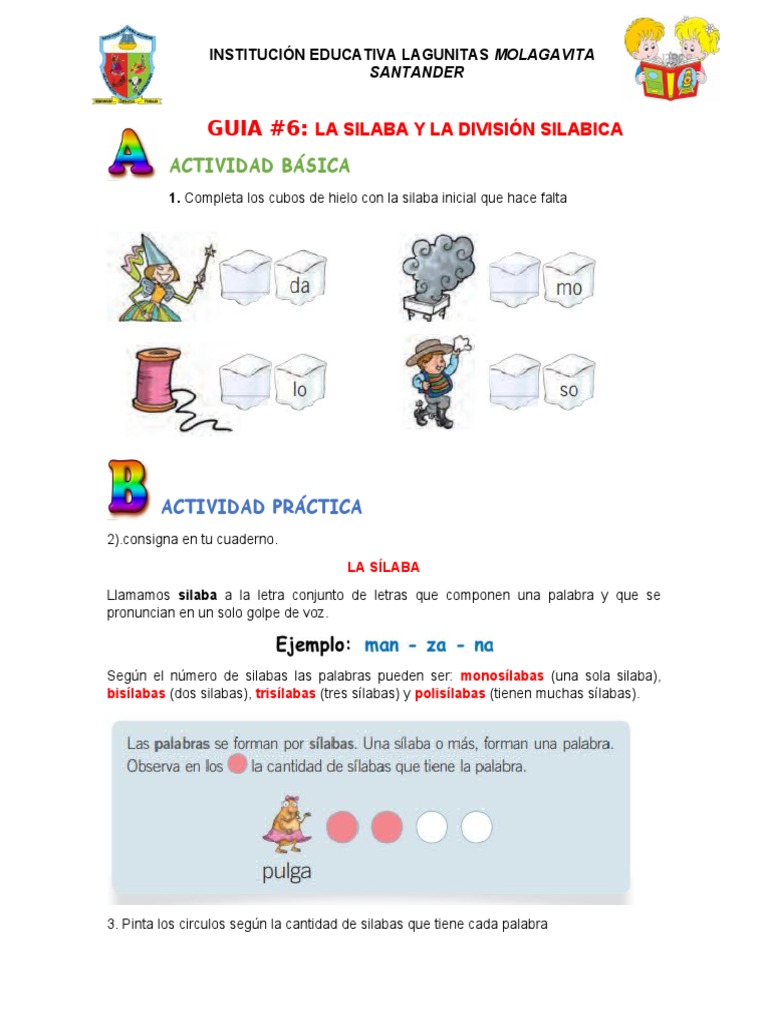 Guia 6 Español 2° Silabas y Diptongos | PDF