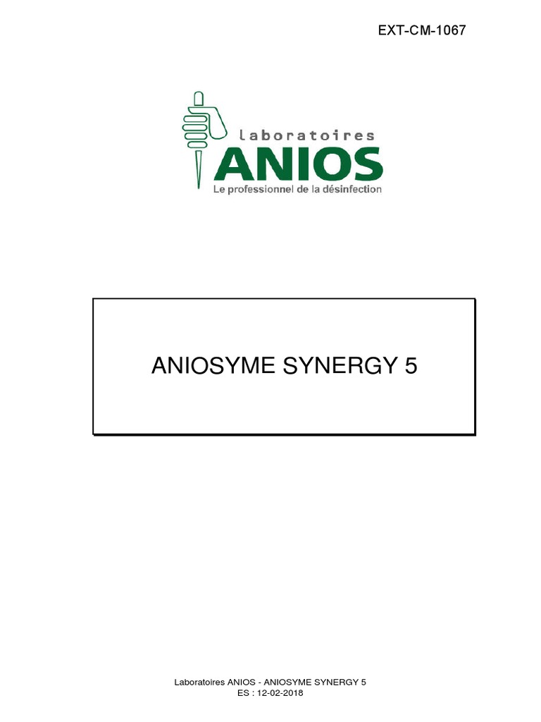 Ext-Cm-1067 DP - Aniosyme Synergy 5 | PDF | Detergente | Biodegradación