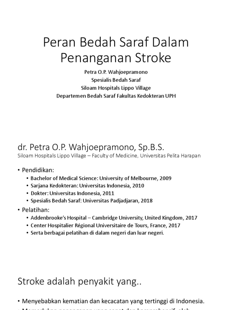 Prof Eka-Bedah Saraf Stroke | PDF