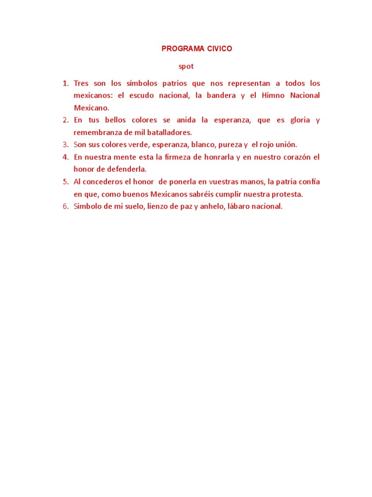 Spot Programa Civico y Social | PDF