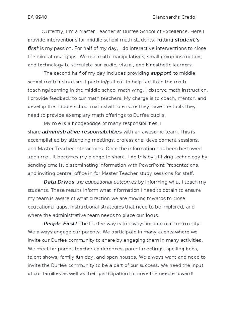 Revised Credo 5 | PDF