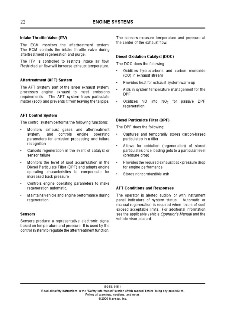Engine Systems: Intake Throttle Valve (ITV) | PDF | Fuel Injection ...