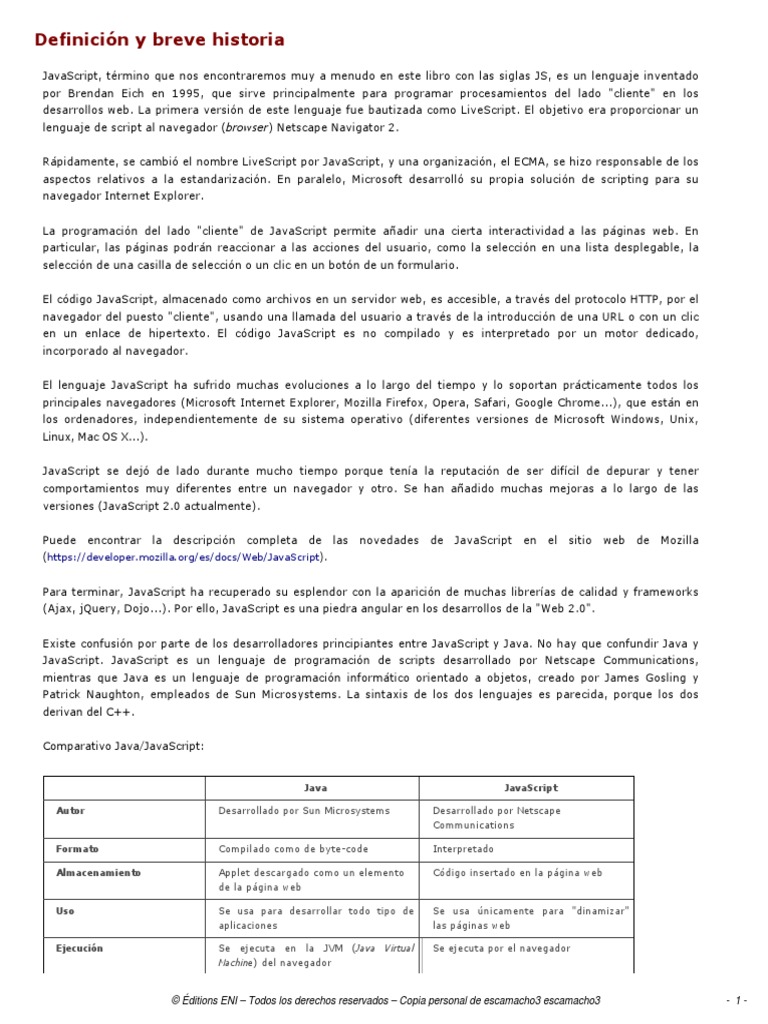 2 Presentación Del Lenguaje Javascriptpdf Pdf Script Java Java 7404