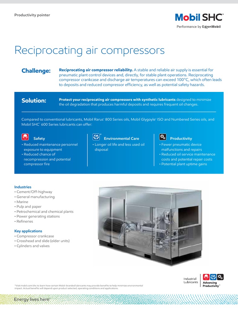 PP Air Compressors PDF | PDF | Exxon Mobil | Lubricant