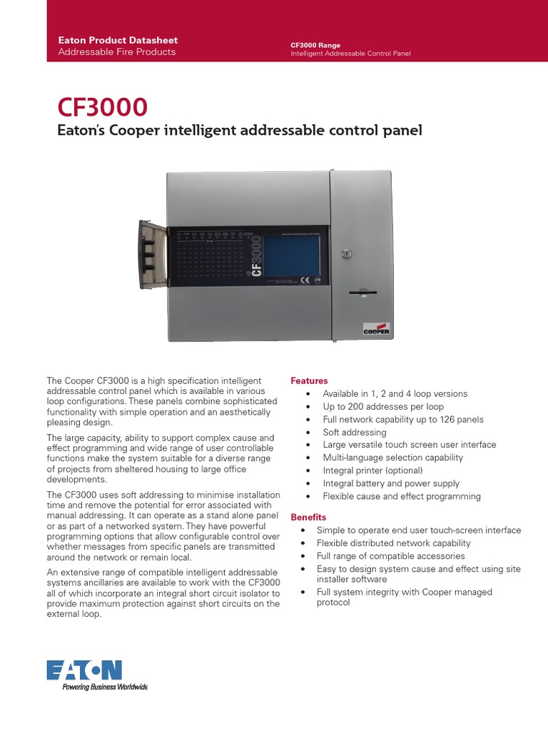 Eaton's Cooper Intelligent Addressable Control Panel | PDF | Relay ...