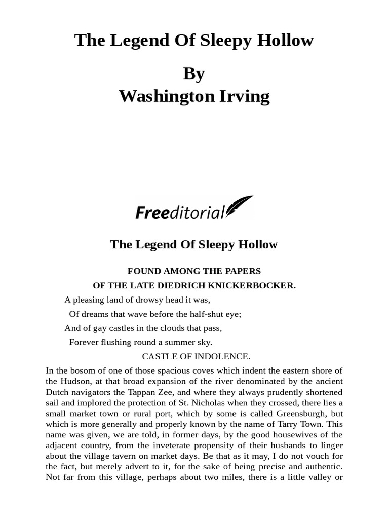 The Legend of Sleepy Hollow PDF | PDF