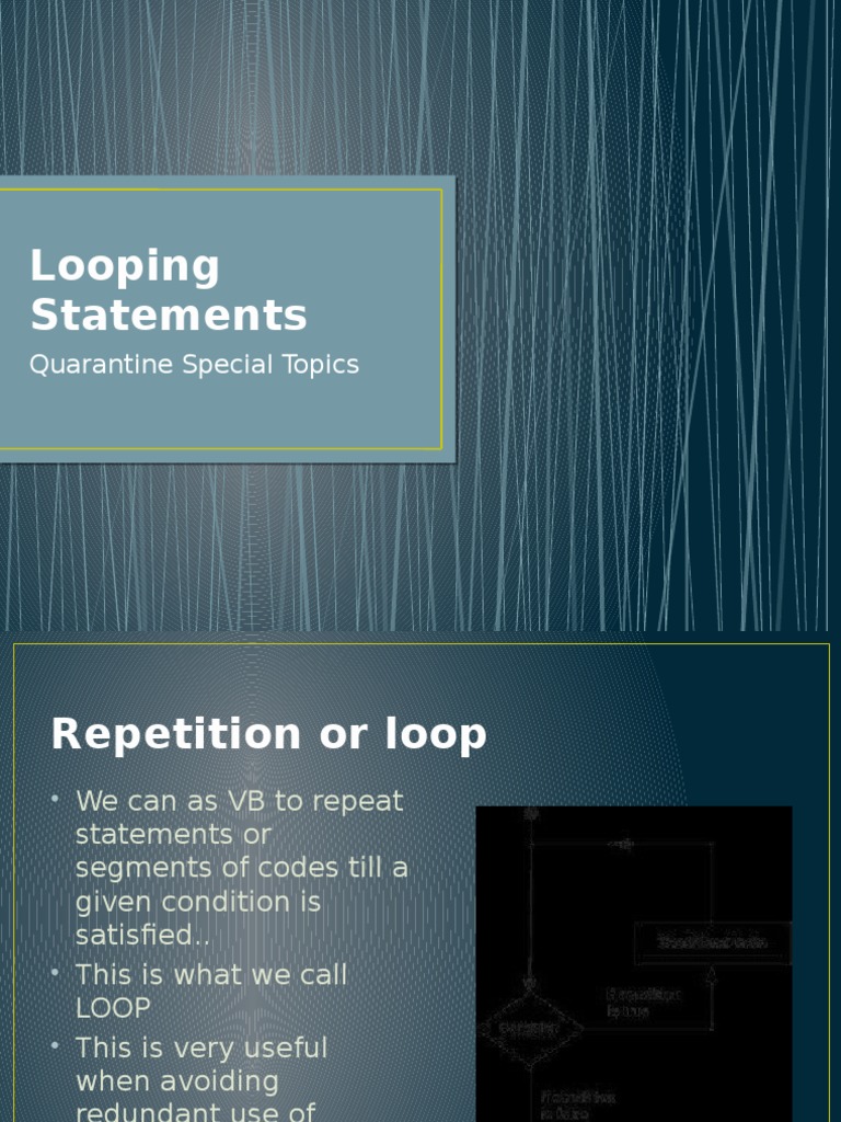Looping Statements: Quarantine Special Topics | PDF