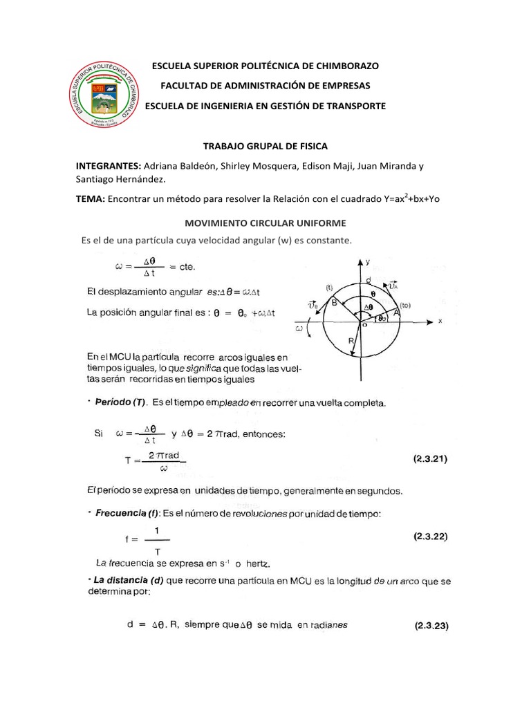 Ejercicios Resueltos de Movimiento Circular Uniforme | PDF