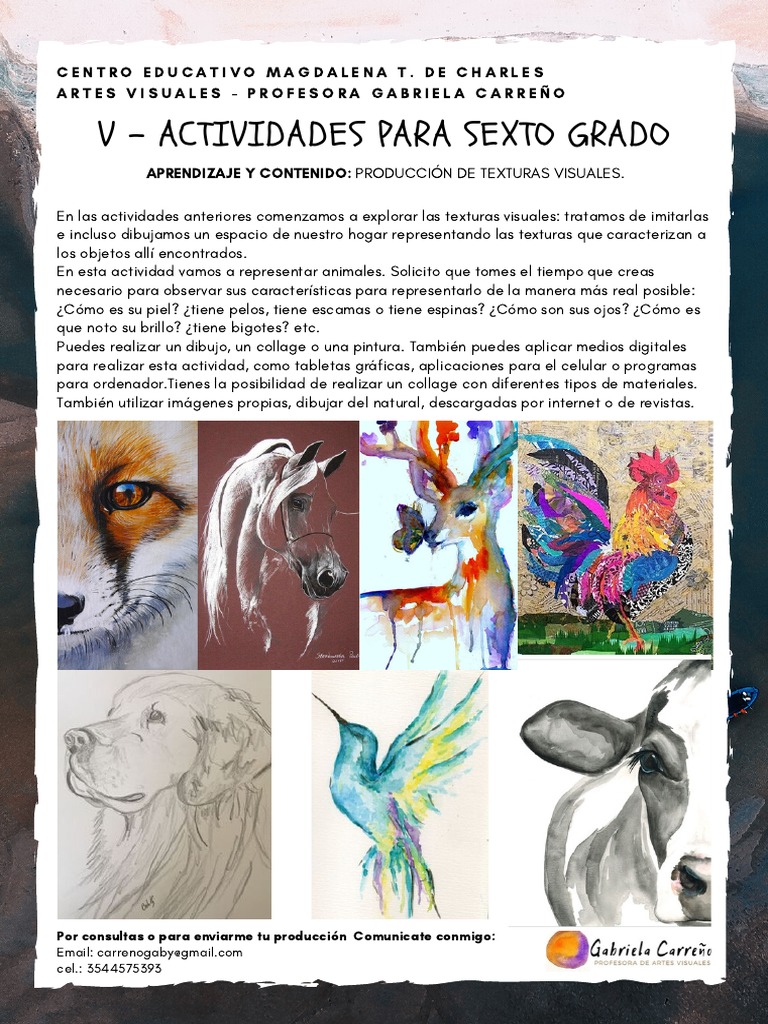 5 Actividades Sexto Plastica | PDF