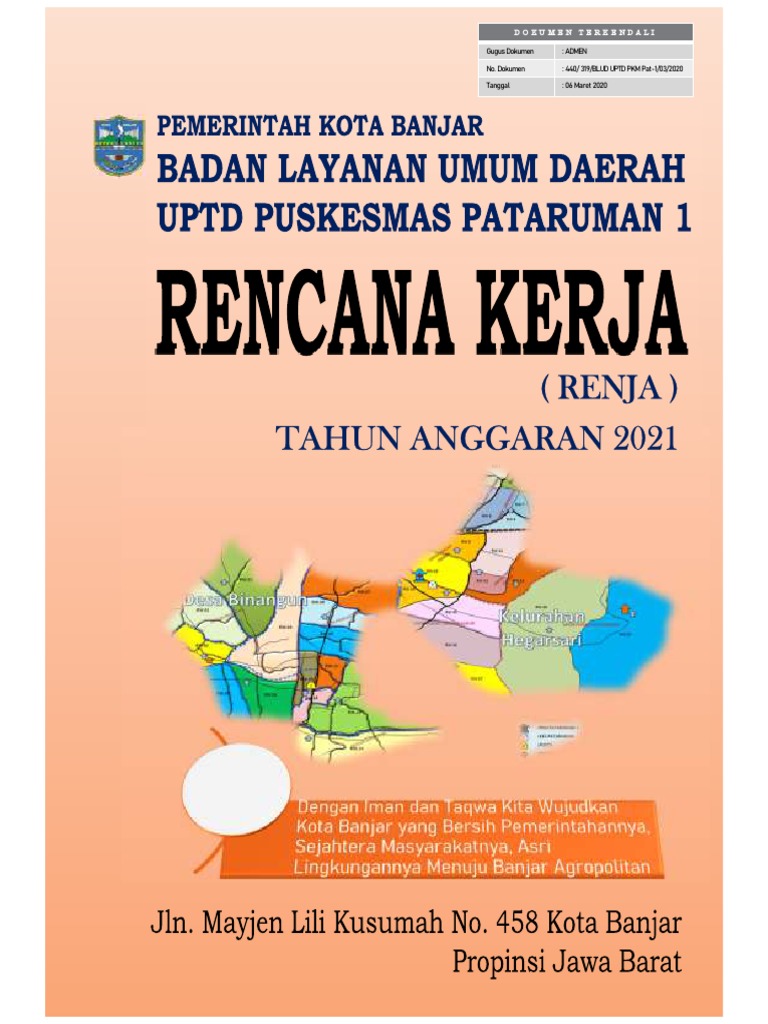 Rencana Kerja (Renja) Puskesmas Tahun 2021 | PDF