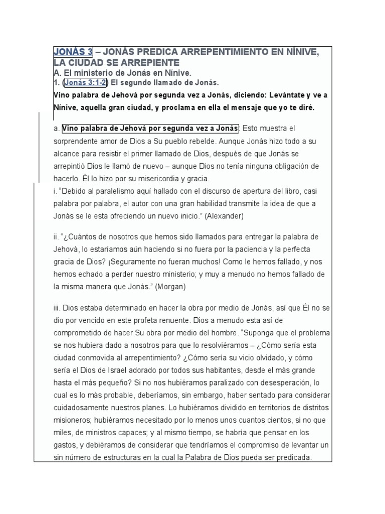 Predica de Jonas | PDF | Jonás | Pecado