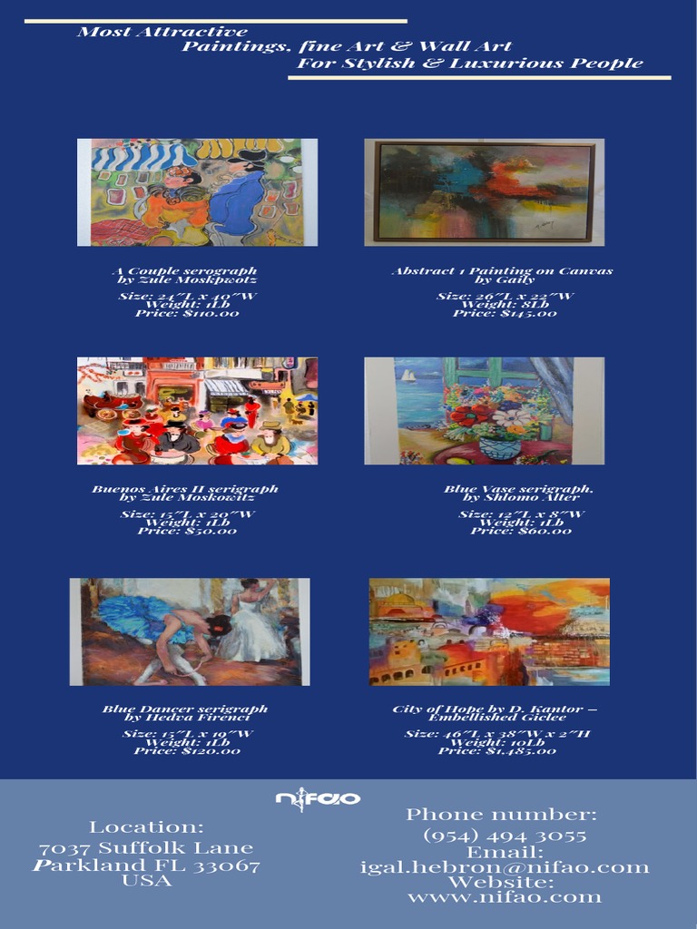 Paintings, Fine Art and Wall Art | PDF