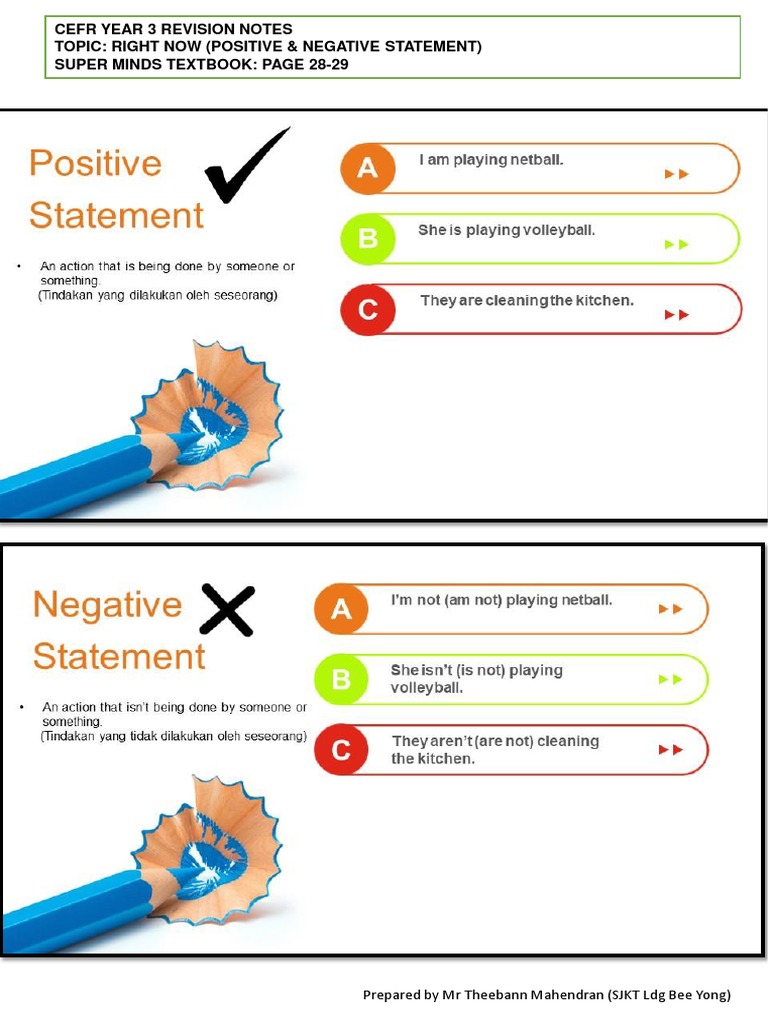 CEFR Year 3 Right Now Revision Notes | PDF