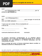Carta Poder para Recoger Envíos DHL | PDF