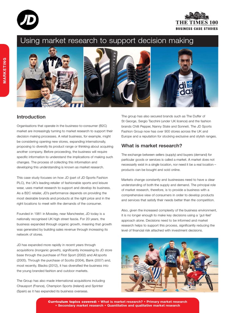 JD Sports: Market Research Insights | PDF | Marketing Research | Retail