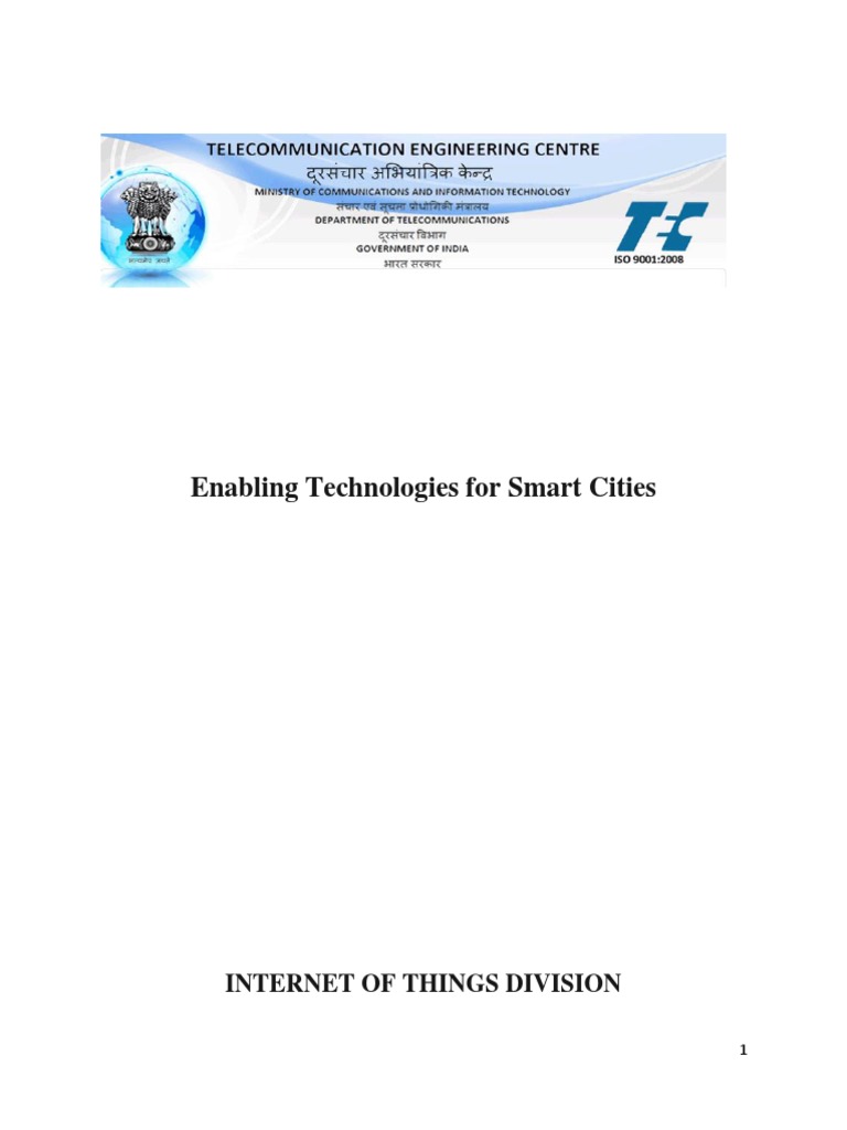 Enabling Technologies For Smart Cities PDF | PDF | Bluetooth | Wi Fi