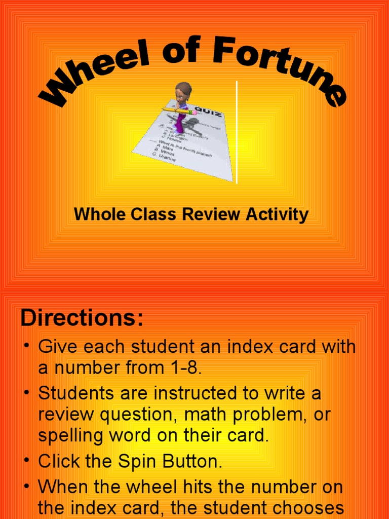 Whole Class Review Activity | PDF | Leisure