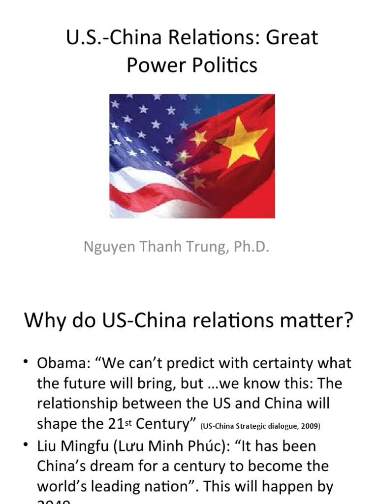 Lecture 2 - US-China Relations | PDF | China–United States Relations ...