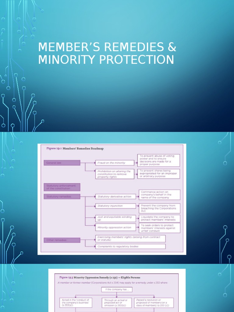 Member Remedies & Minority Rights | PDF | Law