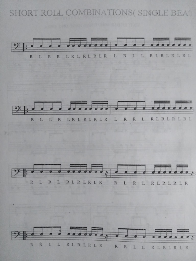 Short Roll Combinations (Single Beat) | PDF