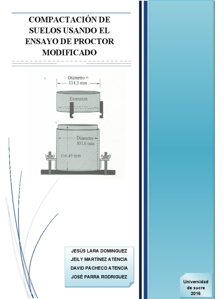 Ensayo Proctor Modificado Universidad de Sucre | PDF | Humedad | Suelo