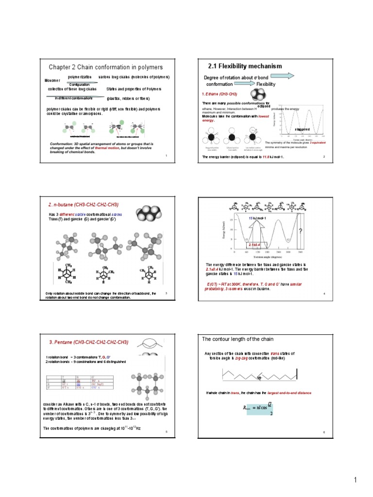 Chapter 2 Chain Conformation in Polymers: 2.1 Flexibility Mechanism ...