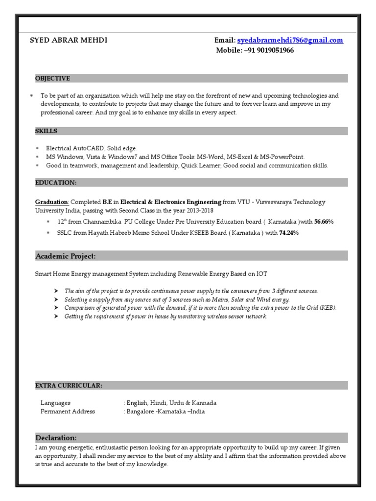 Abrar Resume' | PDF