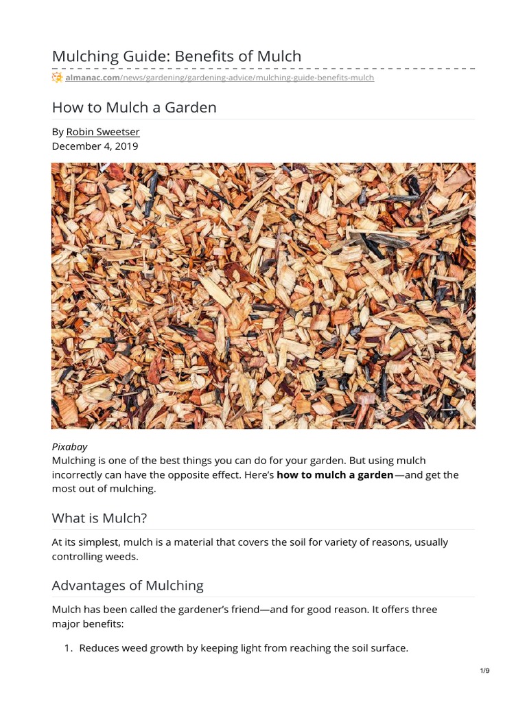 Mulching Guide Benefits of Mulch PDF | PDF | Mulch | Weed
