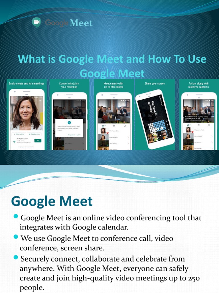 What Is Google Meet and How To Use Google Meet | PDF