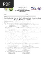 UCSP Grade 12 Midterm Exam Answers | PDF | Thought | Social Group