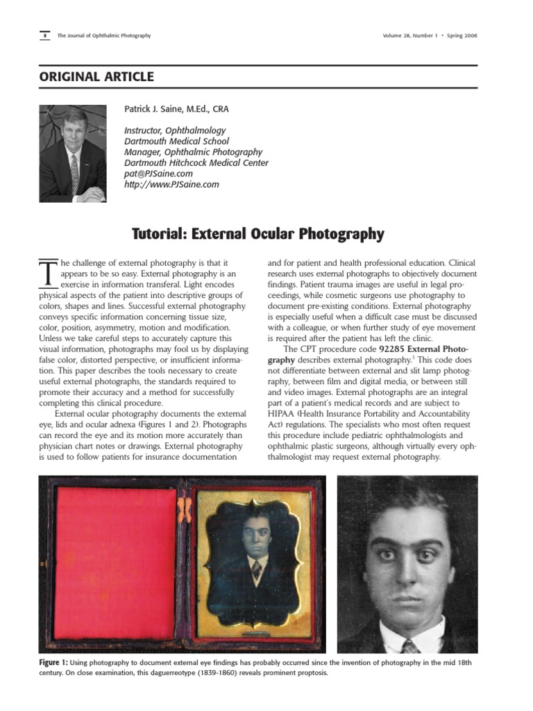 External Photography of The Eye PDF | PDF | Camera | Camera Lens