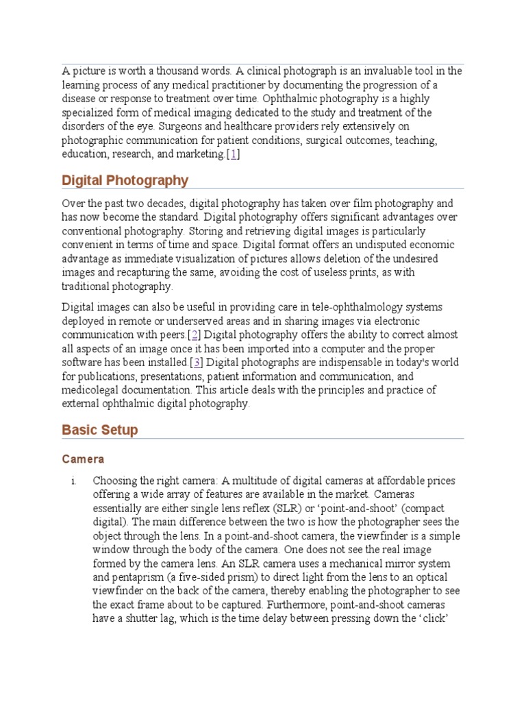 External Eye Photography | PDF | Camera | Single Lens Reflex Camera