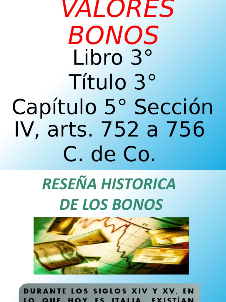 Historia y Tipos de Bonos Financieros | PDF | Compartir (Finanzas ...