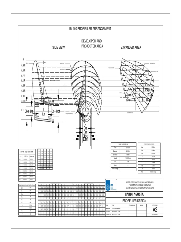B4 100 Propeller Arrangement | PDF | Shipbuilding | Vehicle Technology