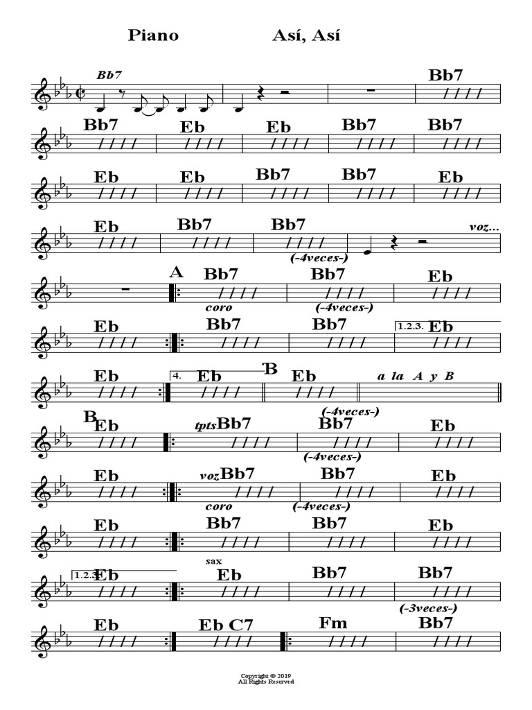 Asi Asi (Piano) PDF | PDF | Freedom Of Expression Law | Copyright Law