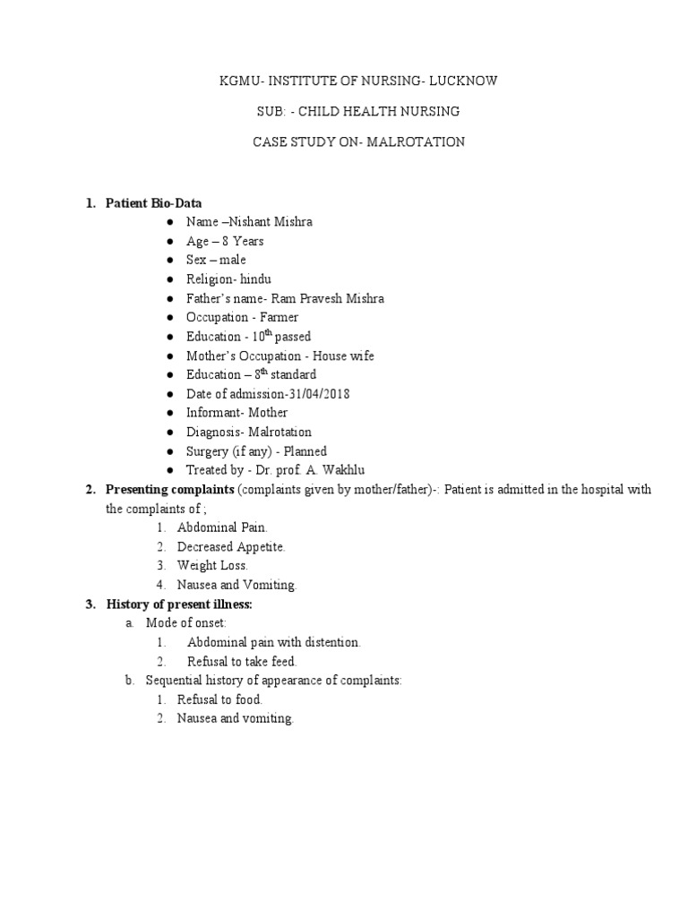 Case Study Surgery | PDF | Gastroenterology | Health Sciences