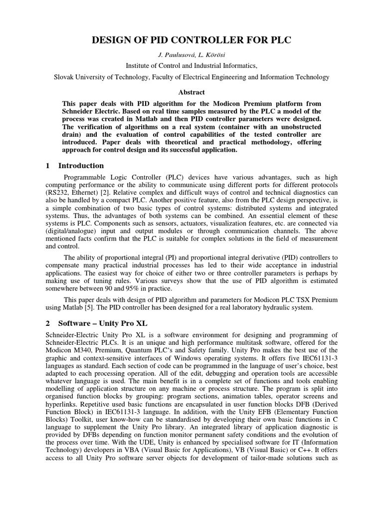 Microsoft Word - KOROSI - PAULUS | PDF | Control Theory | Programmable Logic Controller