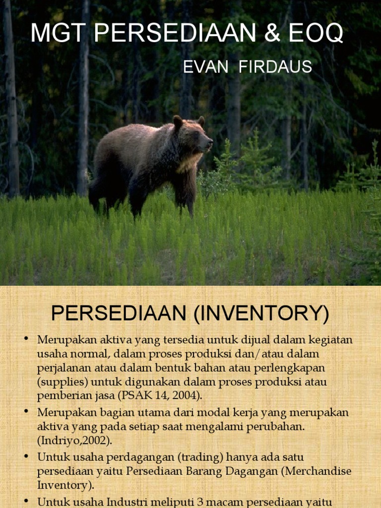 Metode Manajemen Persediaan dan EOQ | PDF