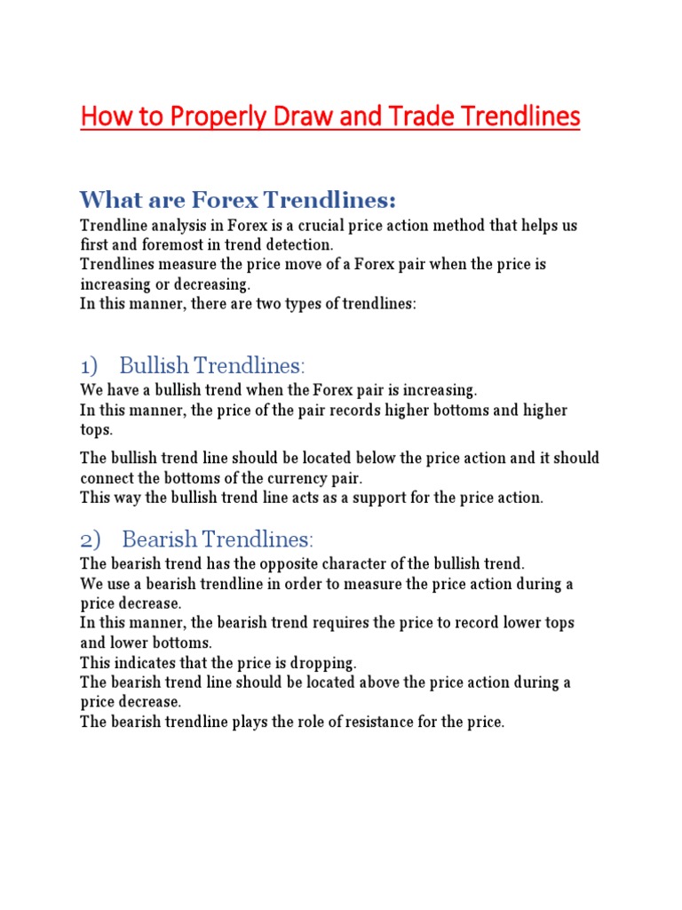How To Properly Draw and Trade Trendlines: What Are Forex Trendlines ...