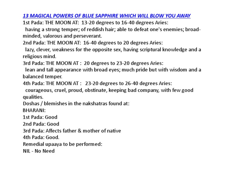 13 Magical Powers of Blue Sapphire Which Will Blow You Away | PDF