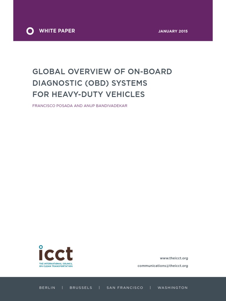 Global Overview of On-Board Diagnostic (Obd) Systems For Heavy-Duty ...