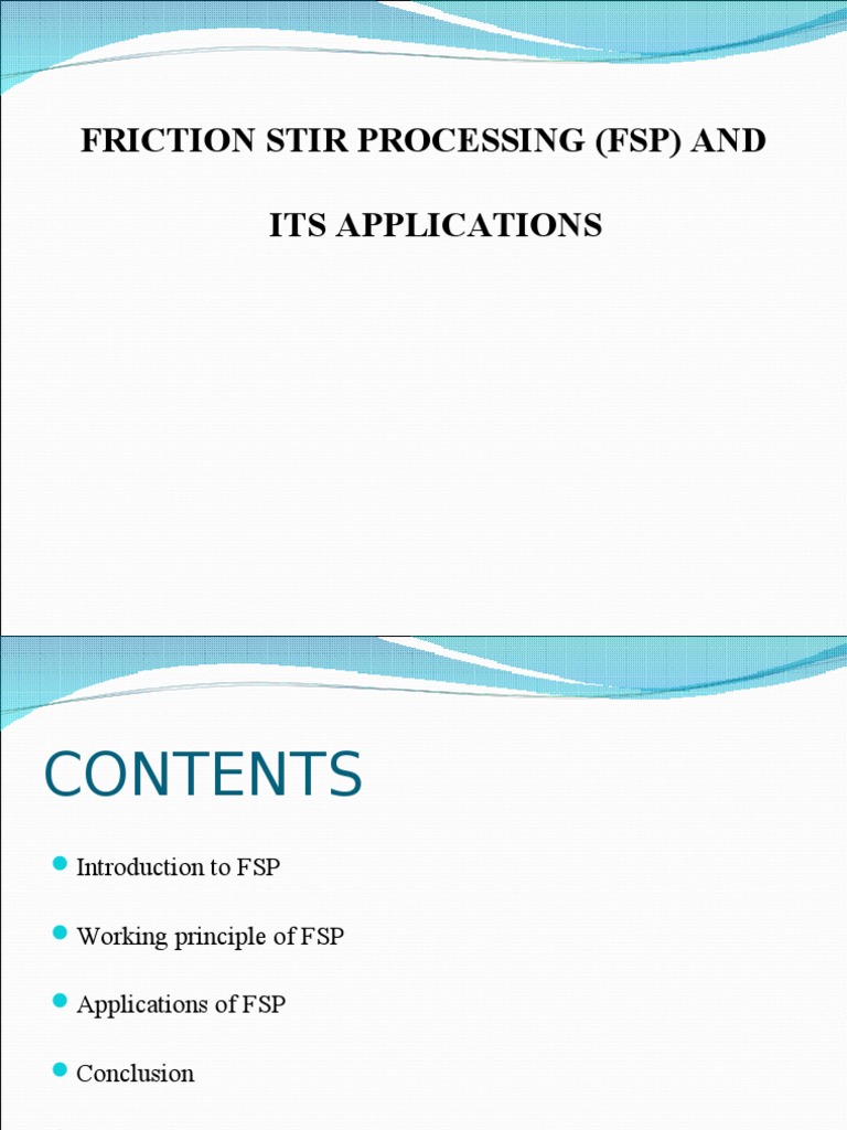 Friction Stir Processing | PDF | Industrial Processes | Chemistry