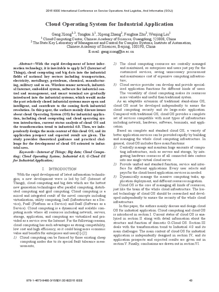 Ieee Soli Ji 07367408 | PDF | Cloud Computing | Operating System