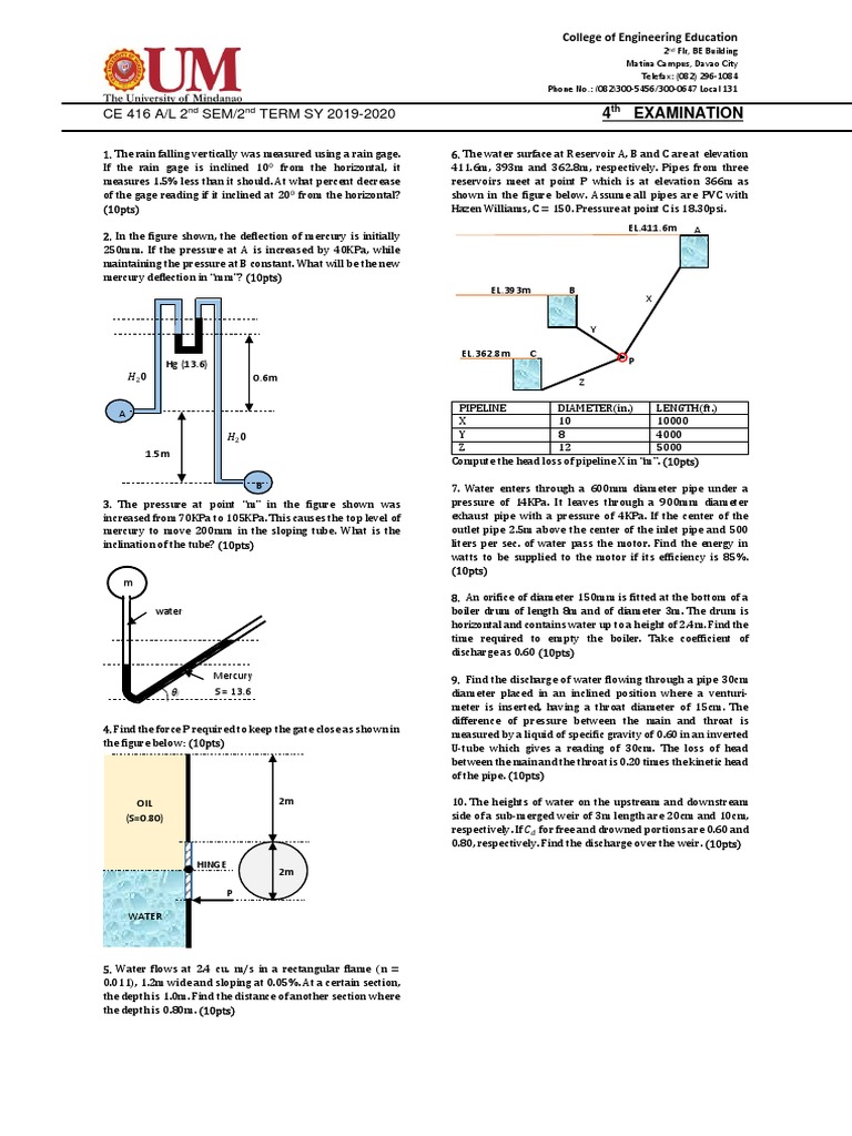 Hydrau EXAM-4 - Actual | PDF | Transparent Materials | Hydraulic ...
