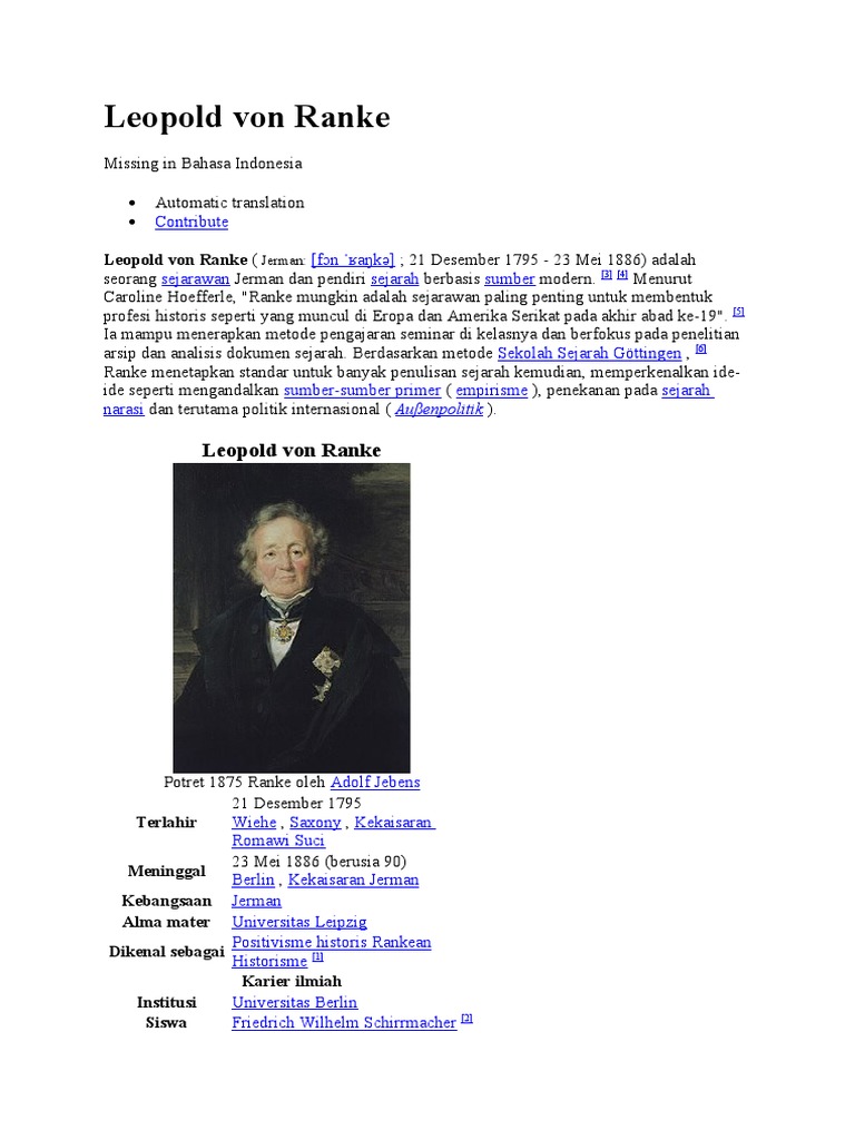Leopold Von Ranke | PDF