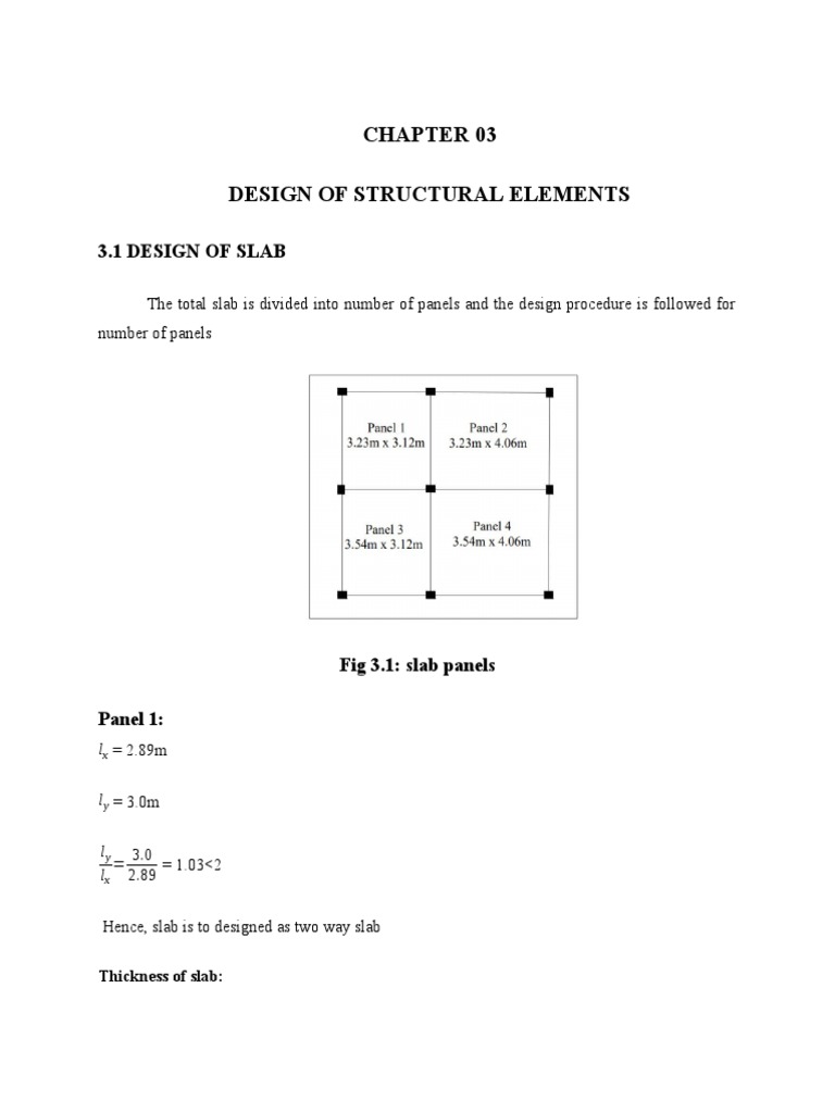 Design of Slab | PDF | Mechanical Engineering | Civil Engineering