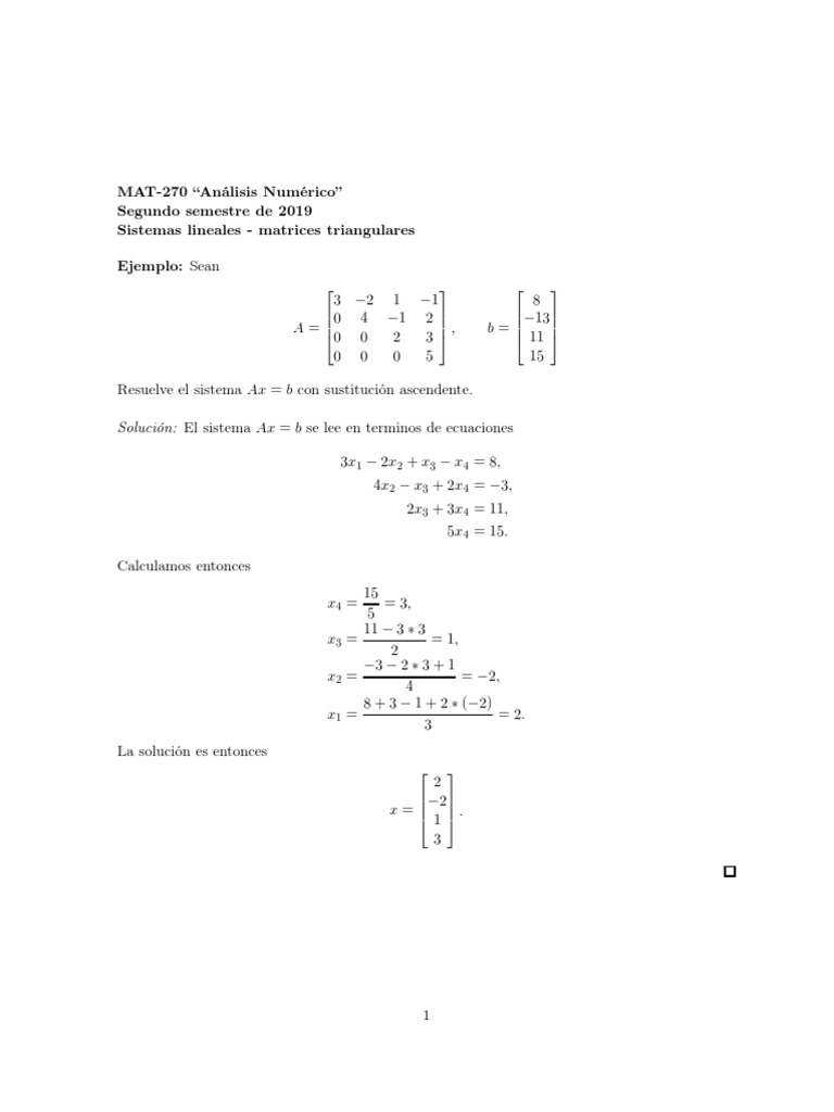 Ejercicios de Matrices Triangulares | PDF | Teoría de la matriz ...