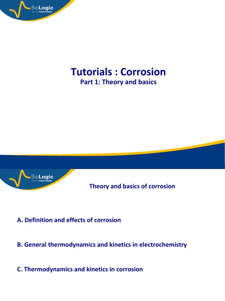 Tutorials: Corrosion: Part 1: Theory and Basics | PDF | Redox ...